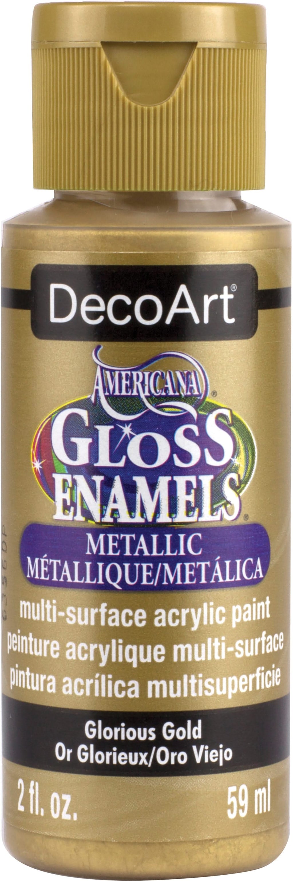 Americana Gloss Enamels Acrylic Paint 2oz - Glorious Gold – CraftOnline