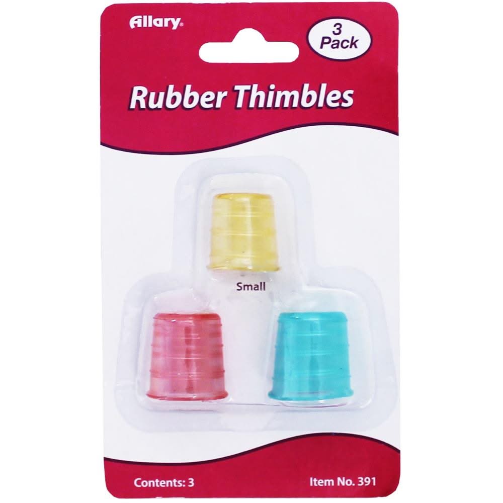 Allary Rubber Thimbles 3 pack - Assorted Sizes^ – CraftOnline