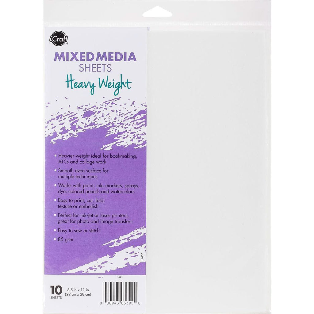 iCraft Mixed Media Sheets 8.5"X11" 10/Pkg - Heavyweight* – CraftOnline