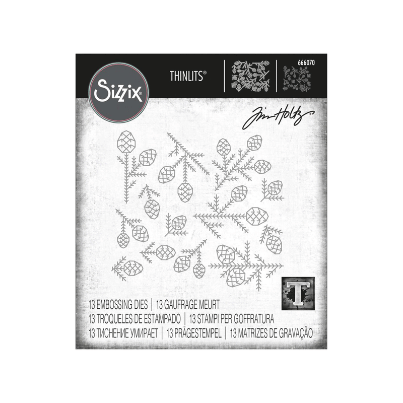 Sizzix Thinlits Dies By Tim Holtz 13 Pack - Pine Patterns – CraftOnline