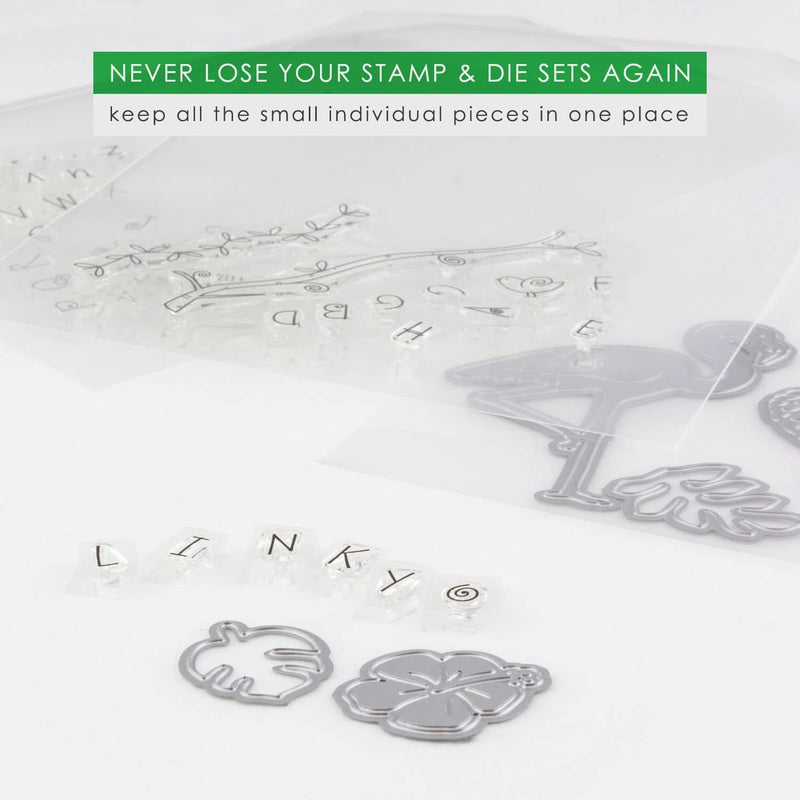 Universal Crafts Stamp & Die Storage Pockets 50 Pack - Extra Large 17c ...