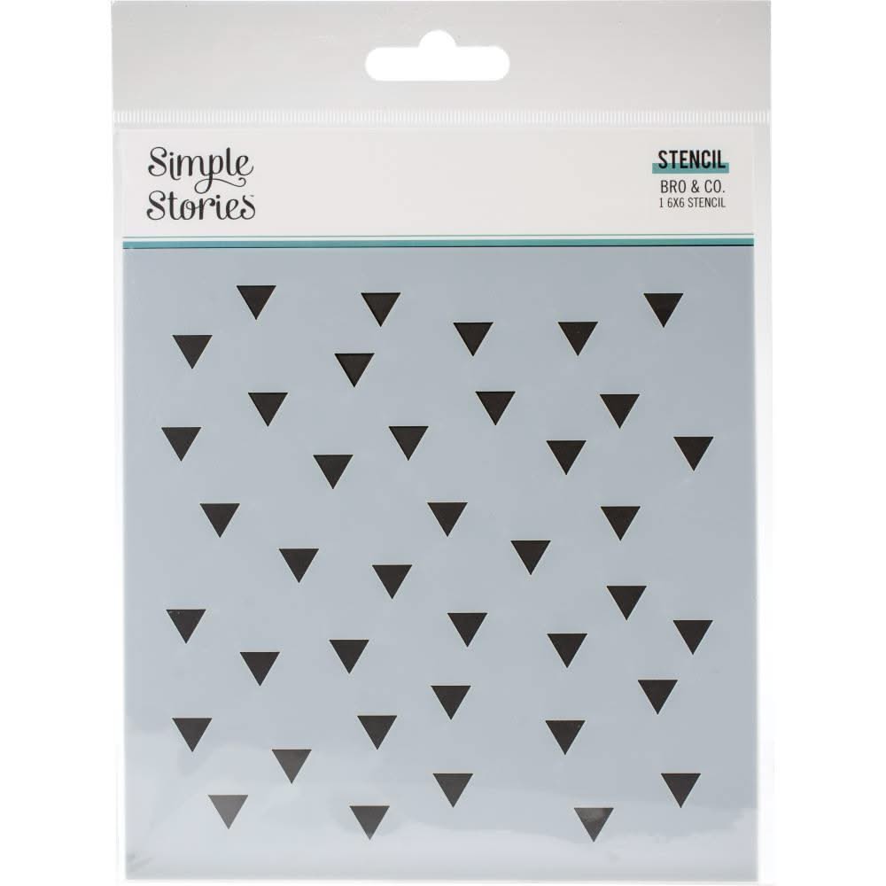 Simple Stories Bro & Co. Stencil 6in x 6in Retro Triangles* – CraftOnline