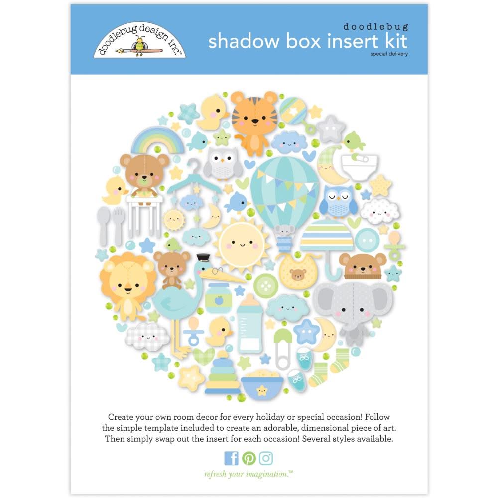 Doodlebug Design Shadow Box Insert Kit - Special Delivery – CraftOnline