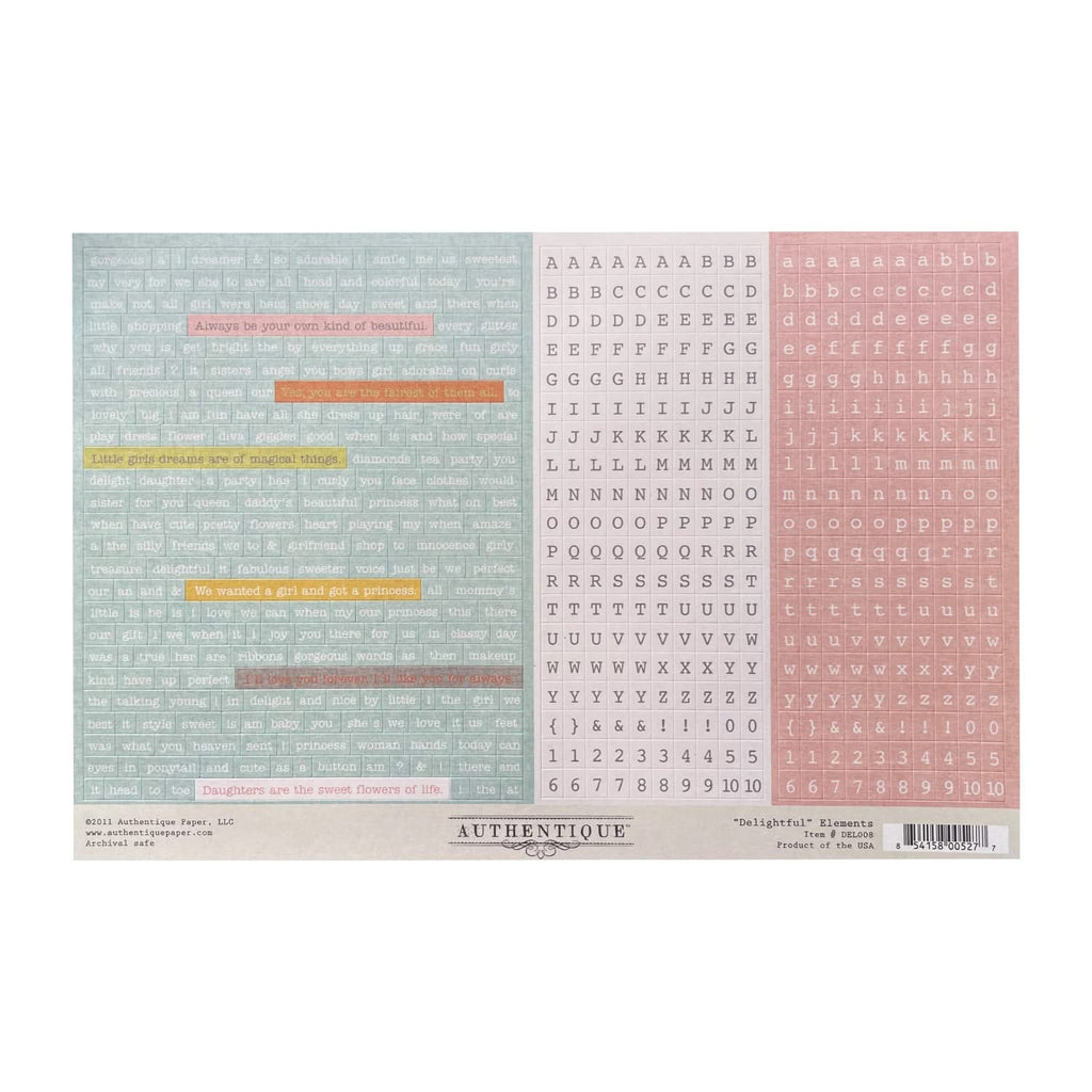 Authentique Cardstock Element Stickers - Delightful* – CraftOnline