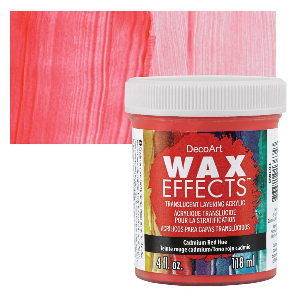 DecoArt WaxEffects Acrylics 4oz - Cadmium Red Hue – CraftOnline