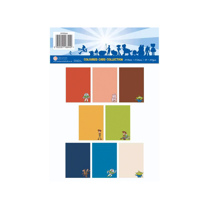 Creative World Of Crafts Disney Coloured Card Pack A4 - Toy Story ...