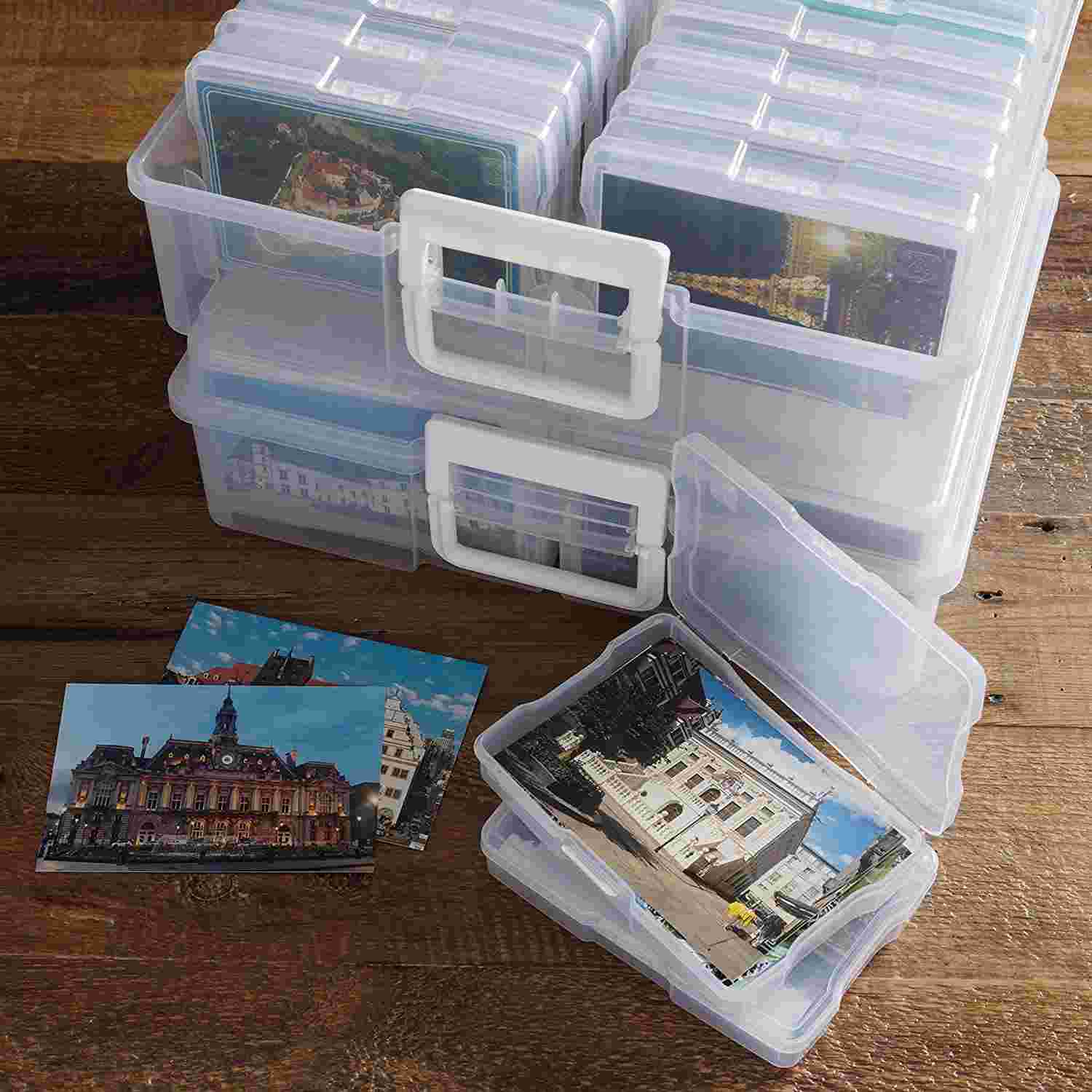 Universal Crafts Large Craft Storage Box - 4" x 6" Case 16pc - Clear ...