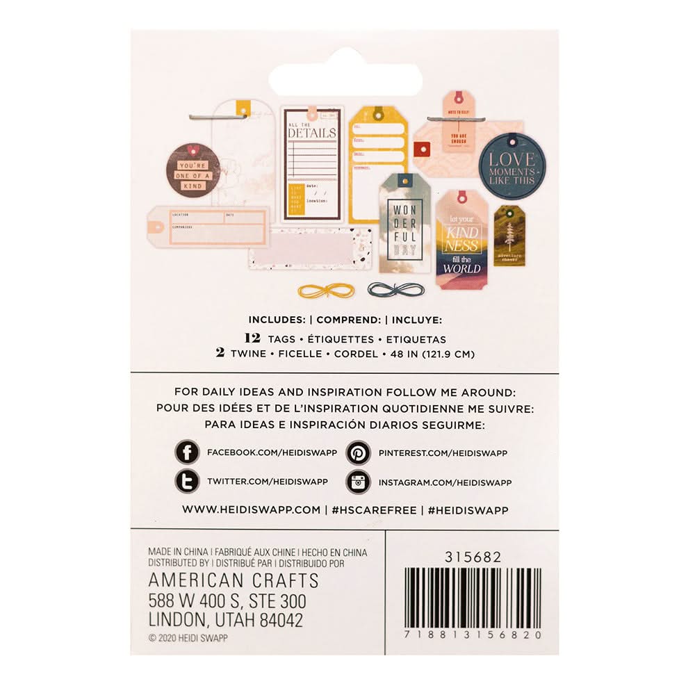 Heidi Swapp Care Free Tag Set 14 Pack* – CraftOnline