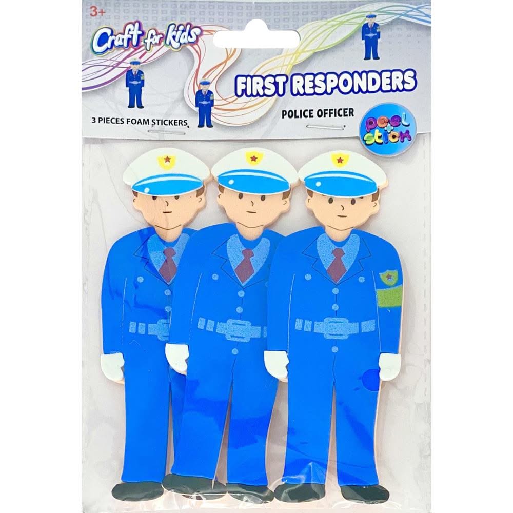 Crafts For Kids Imports First Responder Foam Shapes 3 pack - Police ...