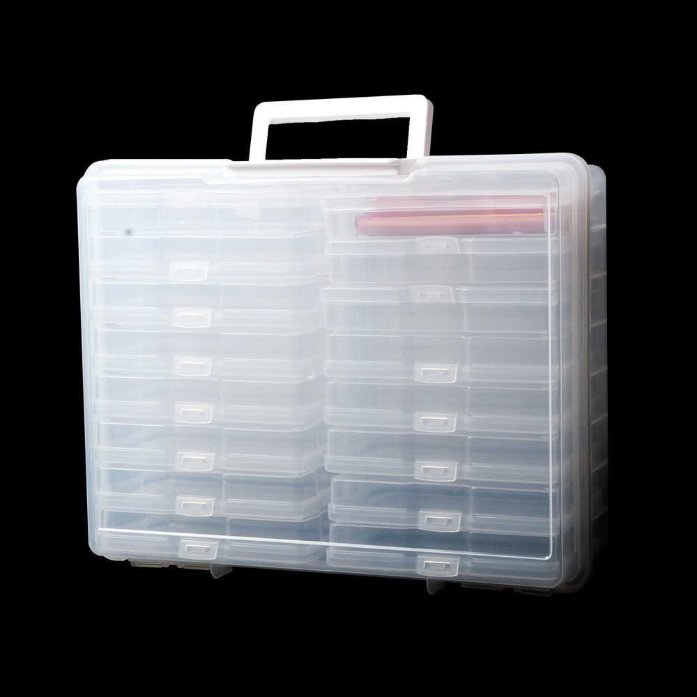 Universal Crafts Large Craft Storage Box - 4" x 6" Case 16pc - Clear ...