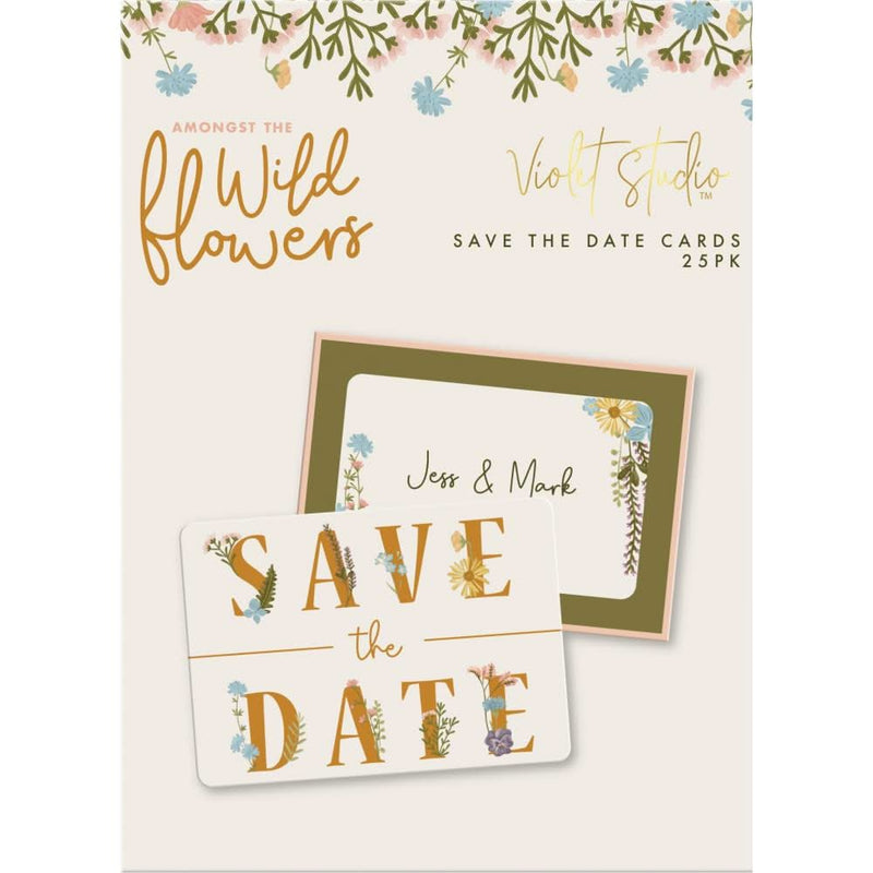 Violet Studio Save The Dates 25 pack Amongst The Wildflowers* – CraftOnline
