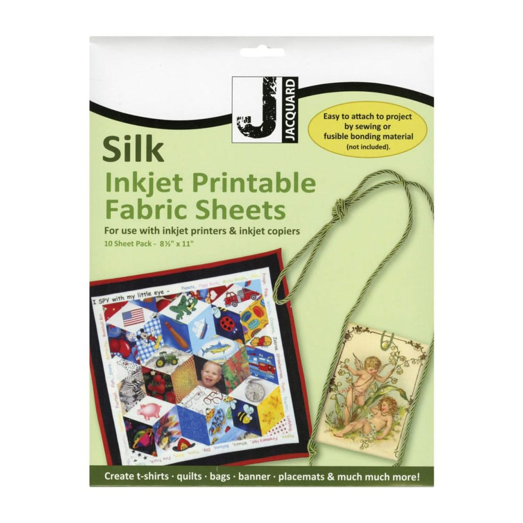 Printed Treasures ink-jet Fabric Sheets 8.5in x 11in 10 pack 100% Silk ...