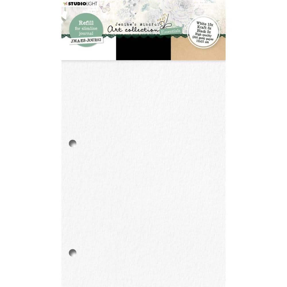 Studio Light Journal Pages 4.72"X8.25" Nr. 11, White/Black/Kraft ...