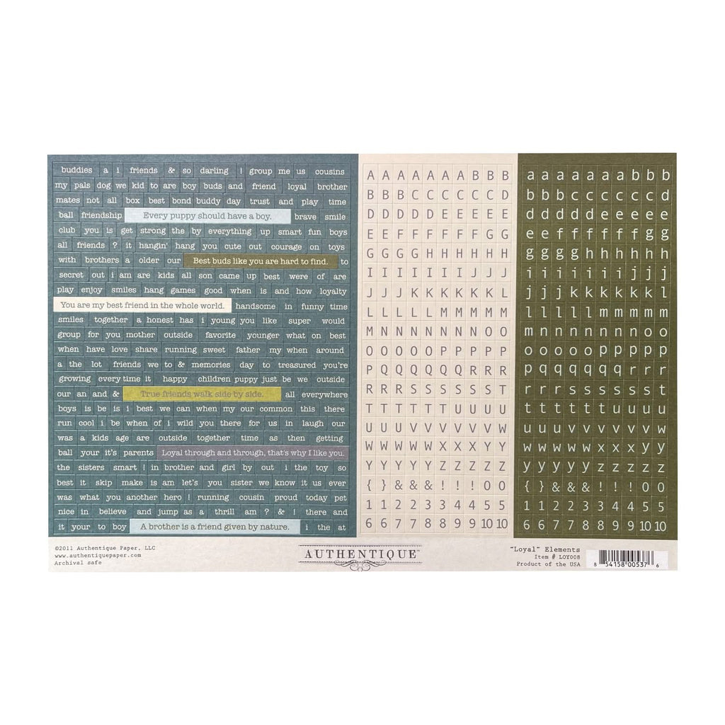 Authentique Cardstock Element Stickers - Loyal – CraftOnline