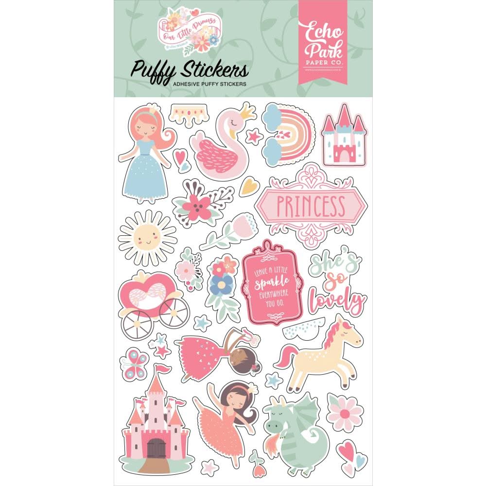 Echo Park Our Little Princess Puffy Stickers* – CraftOnline