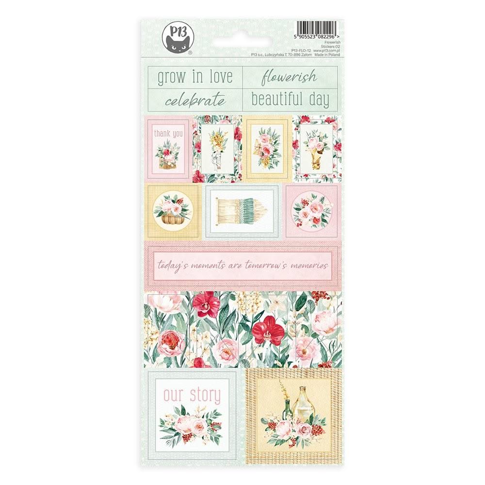 P13 Flowerish Cardstock Stickers #02* – CraftOnline