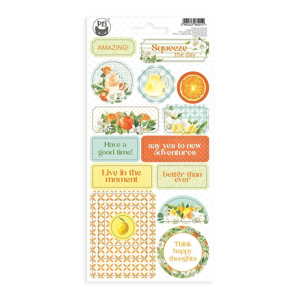 P13 Fresh Lemonade Chipboard Stickers 4.1"X8.7" #02* – CraftOnline