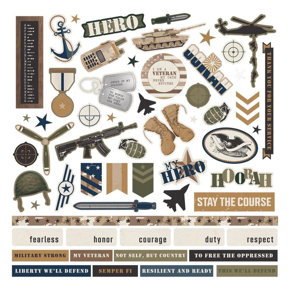 PhotoPlay The Brave Stickers 12" x 12" - Elements* – CraftOnline