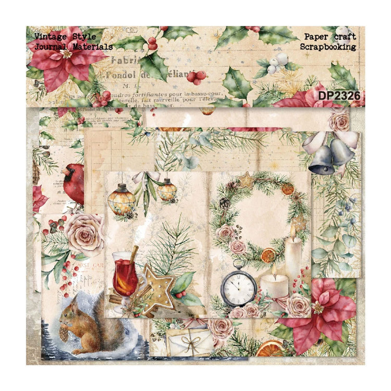 Poppy Crafts Festive Scrap Paper - Holly 8pcs* – CraftOnline