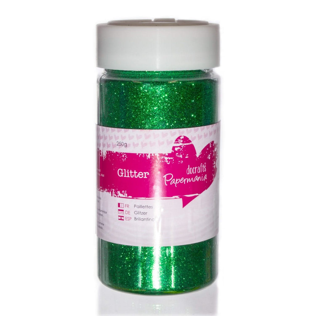 Papermania Large Glitter Pots 250g - Green* – CraftOnline