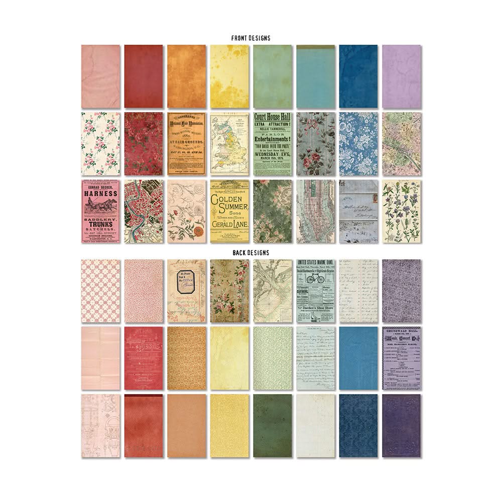 Tim Holtz Idea-Ology Backdrops Double-Sided Cardstock 6"X10" (24-pack ...