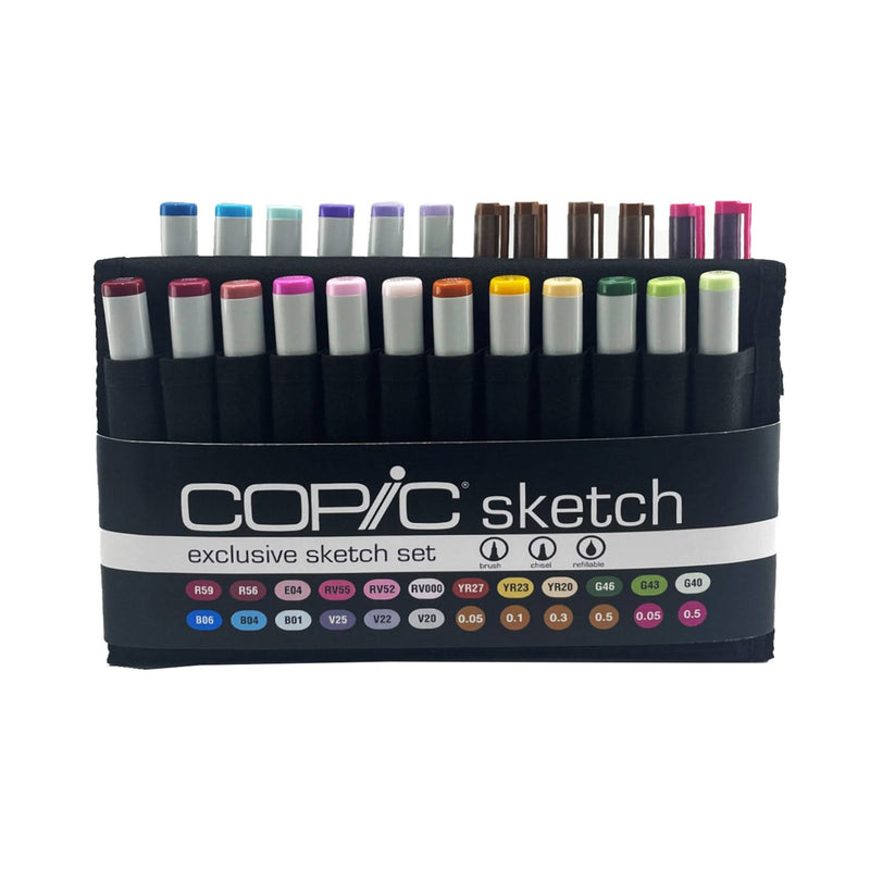 Copic Starter Set: 18 Sketch Markers & 6 Multi‑Liners Wallet – CraftOnline