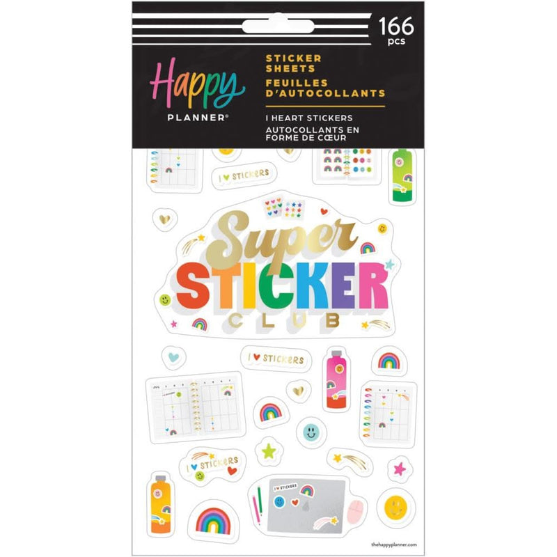 Happy Planner Sticker Sheets 5/Sheets I Heart Stickers, 166 Pieces ...