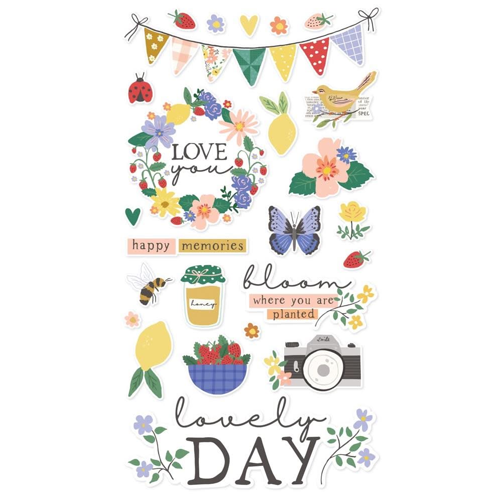 Simple Stories The Little Things Chipboard Stickers 6"X12"*