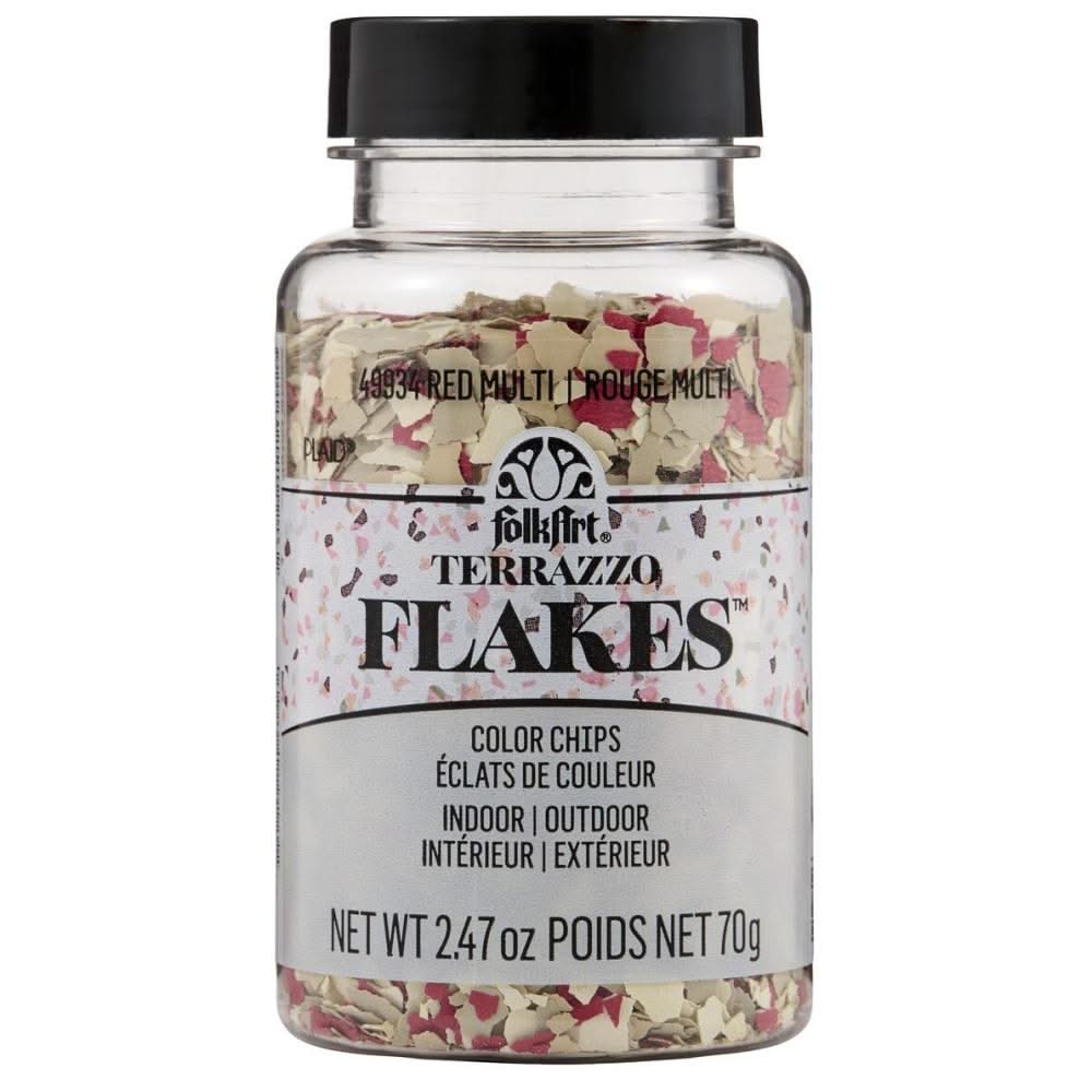 FolkArt Terrazzo Flakes 2.47oz - Red Multi* – CraftOnline