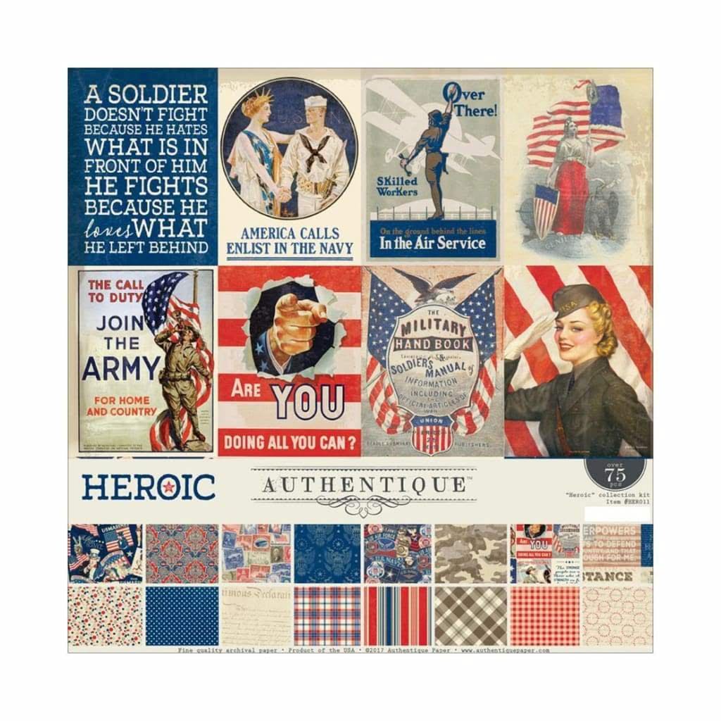 Authentique Collection Kit 12 X 12 inch - Heroic* – CraftOnline