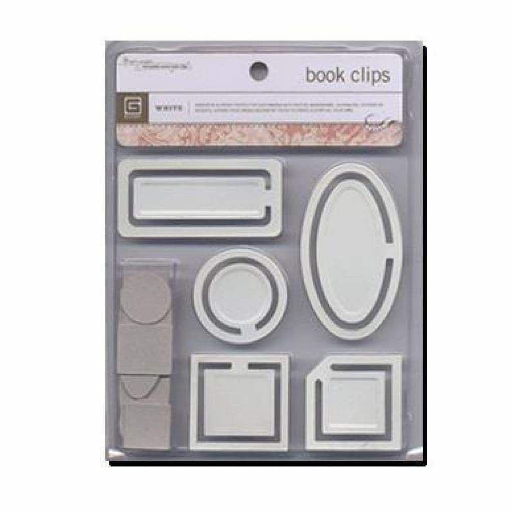 BasicGrey Jumbo Book Clips White – CraftOnline
