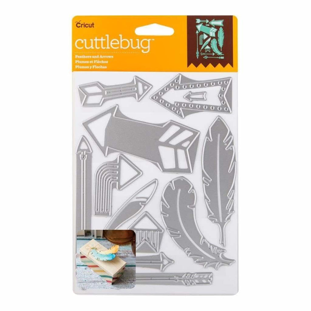 Cuttlebug Feathers & Arrows Dies | Embossing & Card Making Set ...