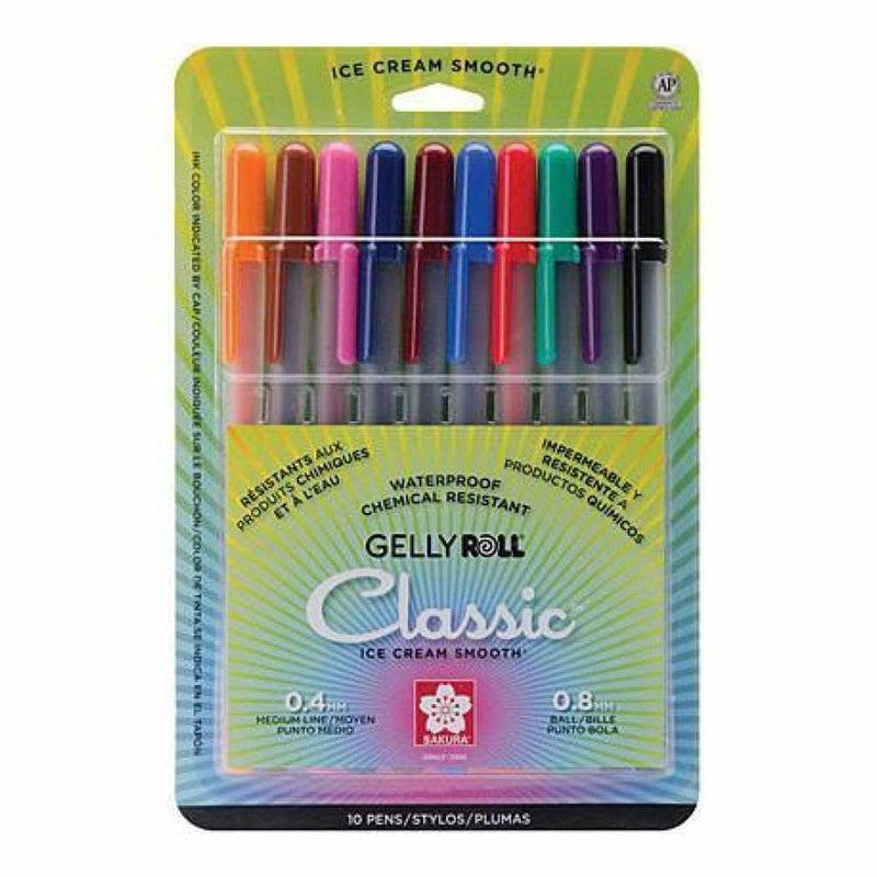 Gelly Roll Medium Point Pens 10 pack Assorted Colors – CraftOnline