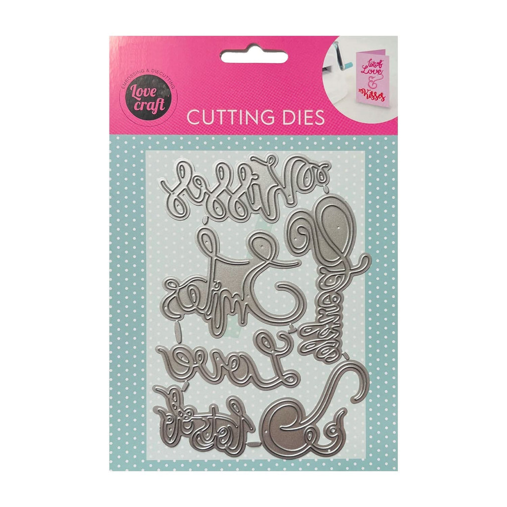 Poppy Crafts Cutting Dies - Lots of Love & Kisses/Smiles & Sparkle ...