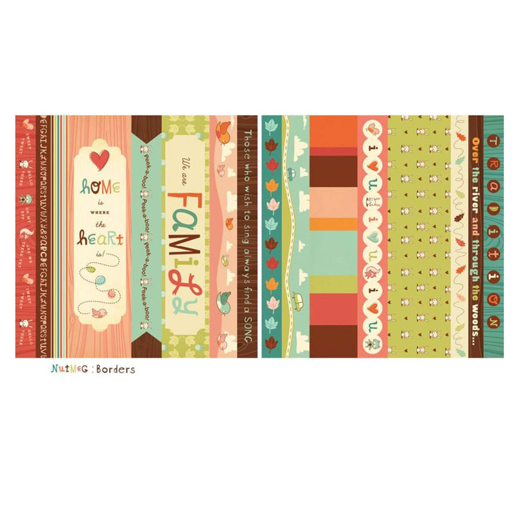 Cosmo Cricket - Double-Sided Borders 12"x12" Single Sheet - Nutmeg ...