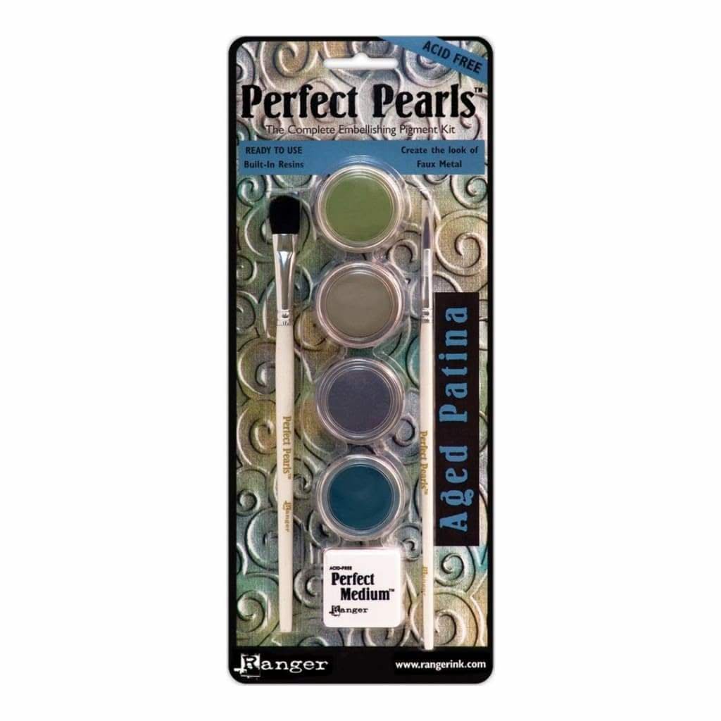 Ranger Perfect Pearls Embellishment Pigment Kit Aged Patina – CraftOnline