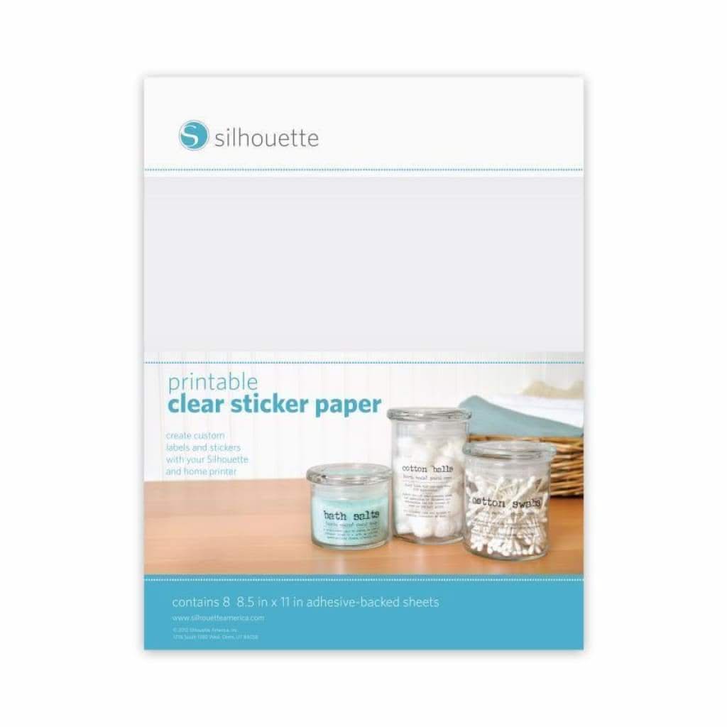 Silhouette Cameo Printable Clear Sticker Paper – CraftOnline