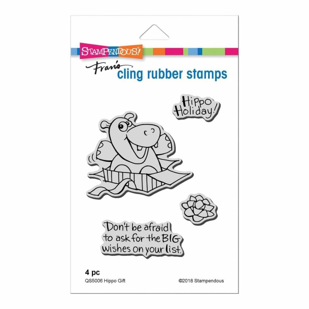 Stampendous Cling Stamp Hippo Gift* – CraftOnline
