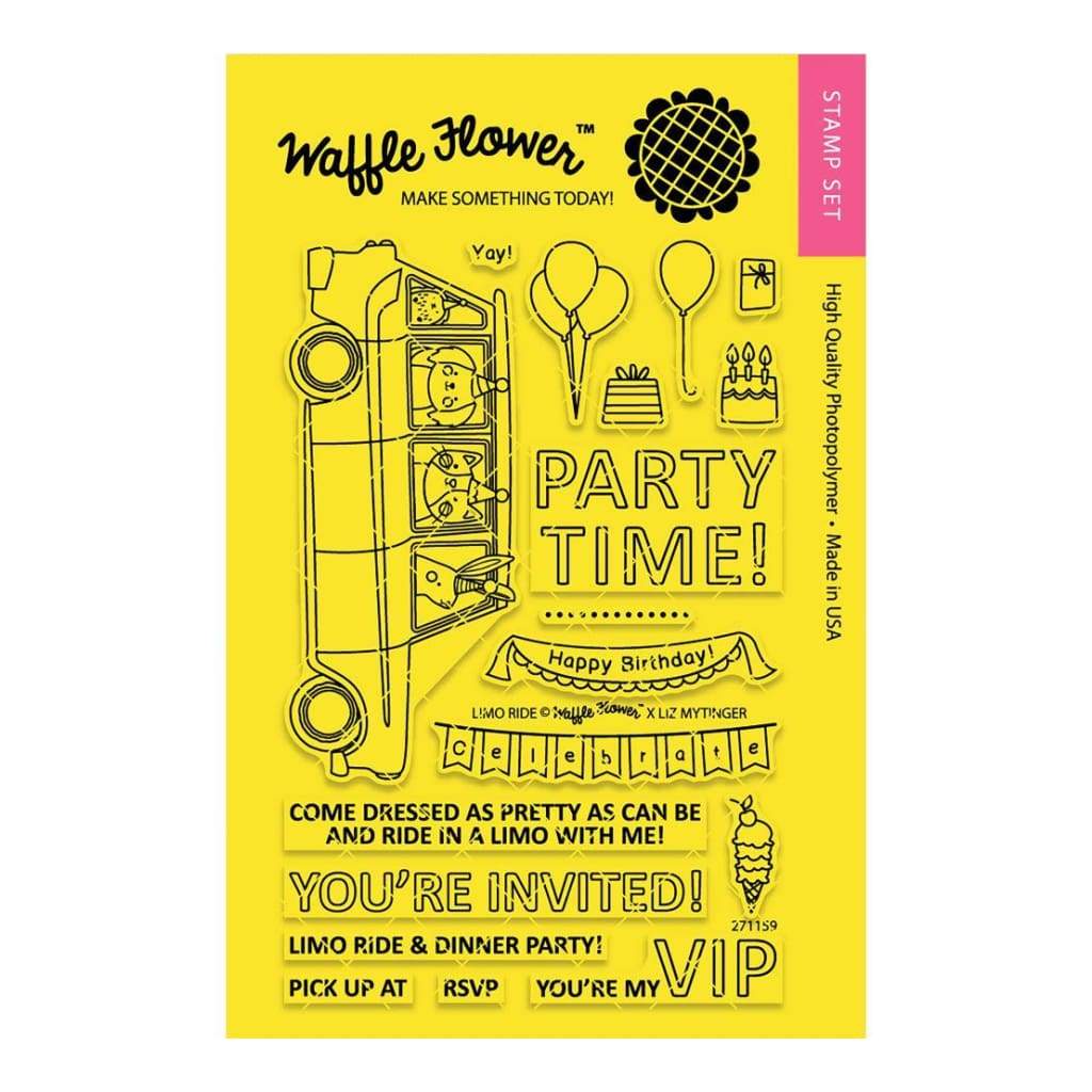 Waffle Flower Crafts Clear Stamps 4inch X6inch Limo Ride* – CraftOnline