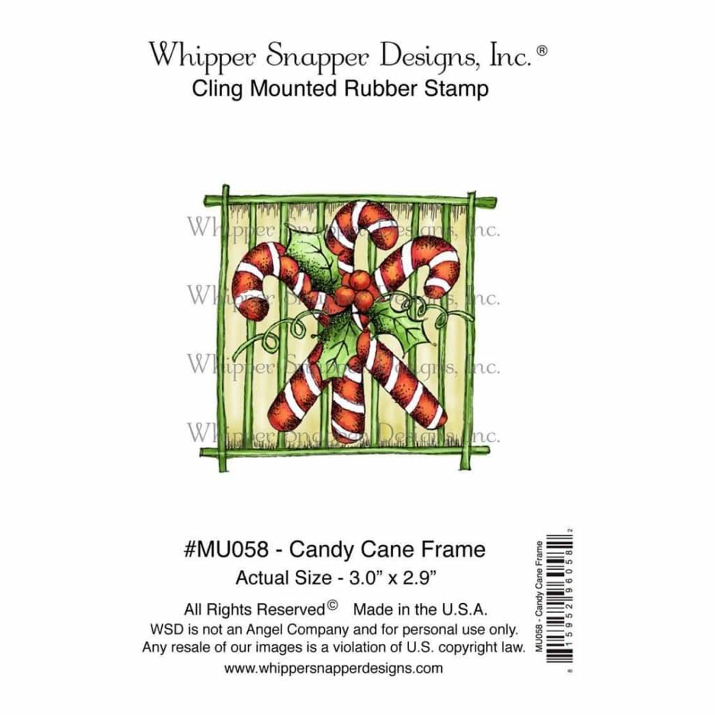 Whipper Snapper Cling Stamp 4 inch X6 inch Candy Cane Frame* – CraftOnline