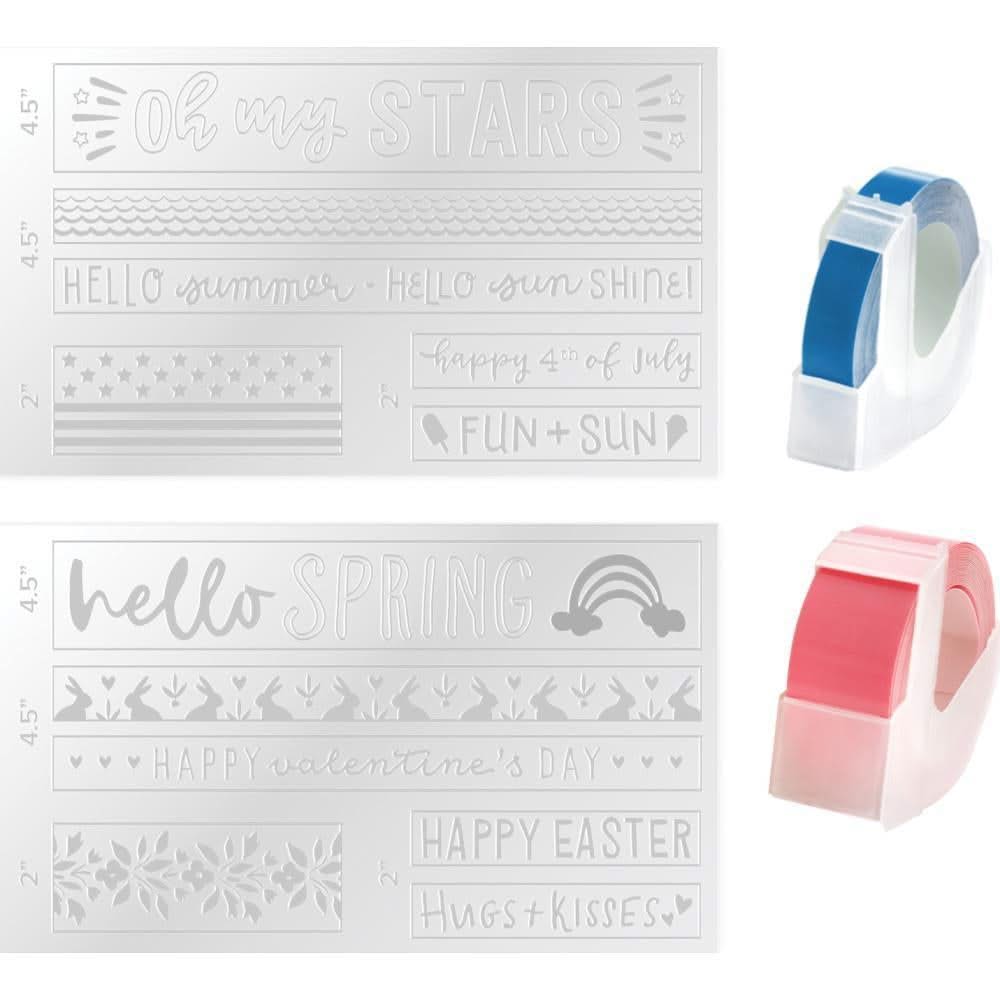We R Memory Keepers - Mini Evolution Label Embossing Folder - Spring ...